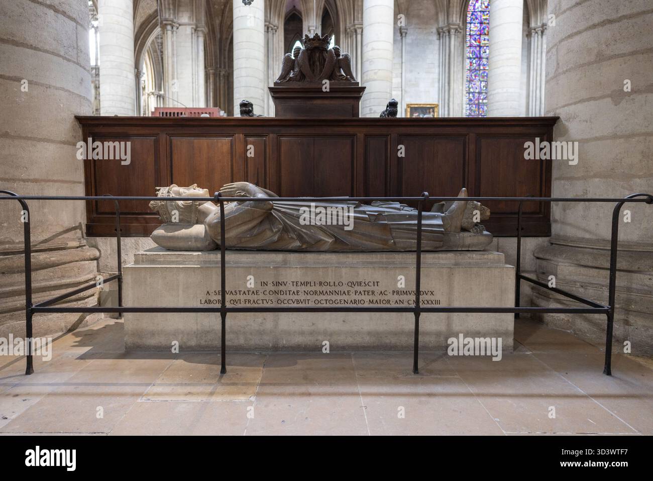 Tomb of Rollo the Viking in the 12th century gothic Cathédrale Notre ...
