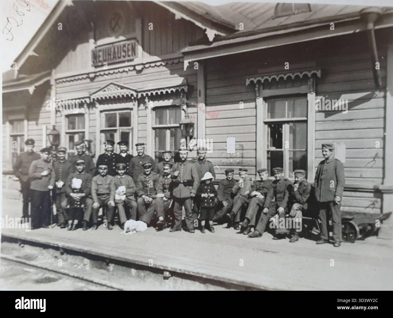 A photograph from the summer of 1918 depicting German soldiers at the ...