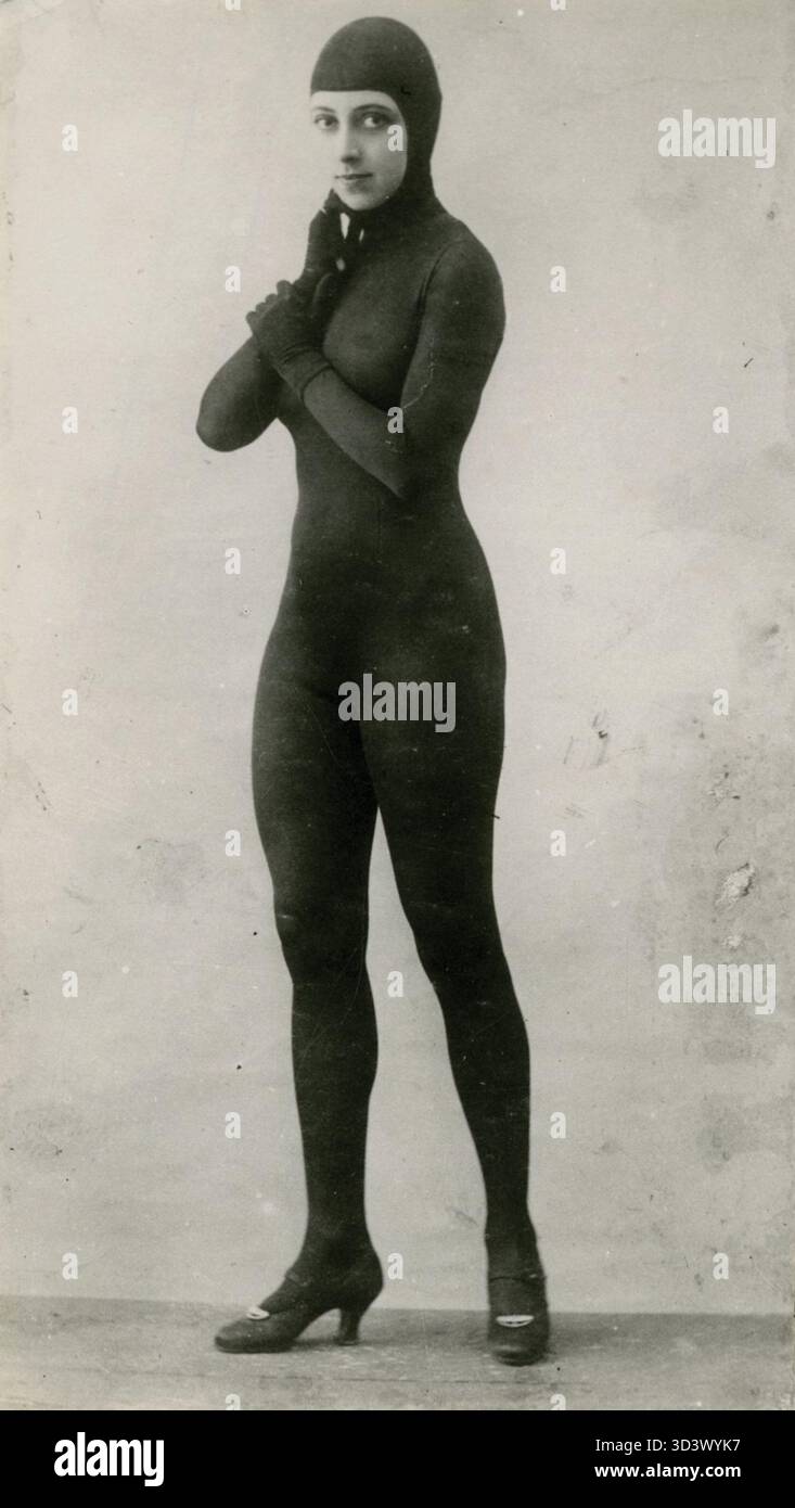 This iconic advertisement from circa 1915 features Musidora as Irma Vep ...