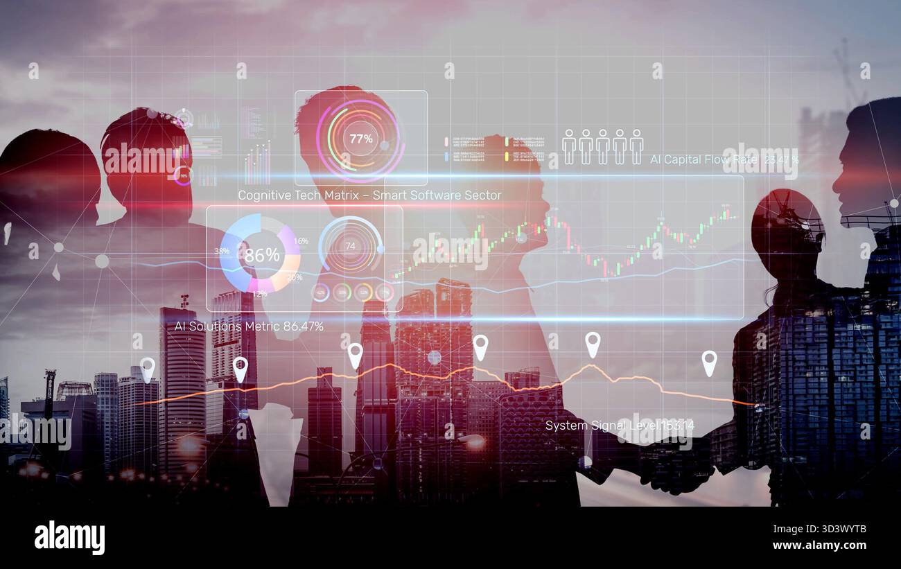 High-tech data visualization dashboard for analytics and performance ...