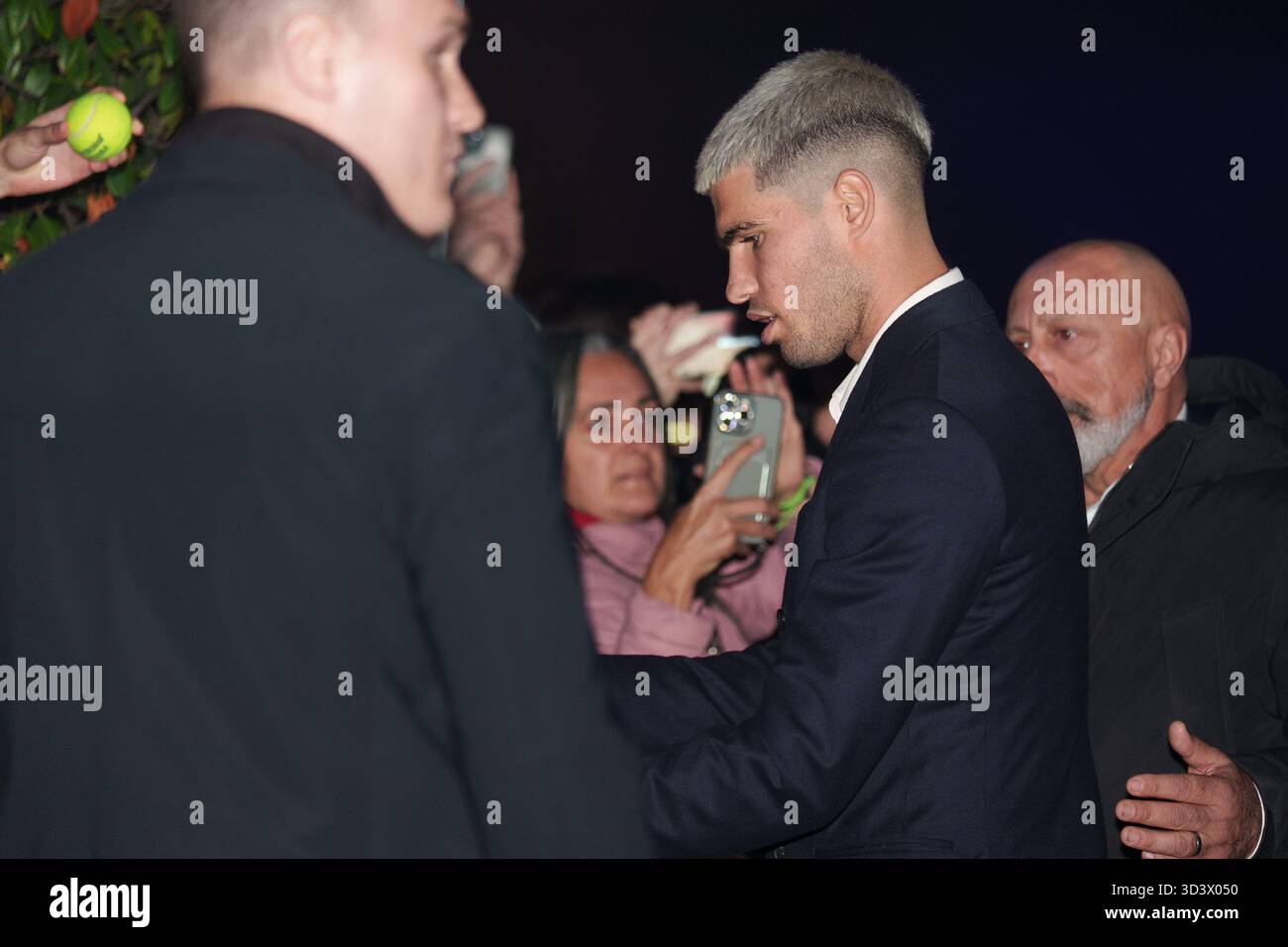 Turin, NITTO ATP Finals Blue Carpet In the photo: Carlos Alcaraz Stock ...