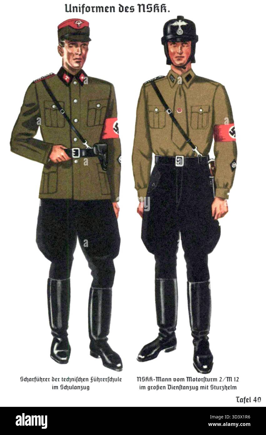 A color plate showing the uniforms and insignia of the National ...