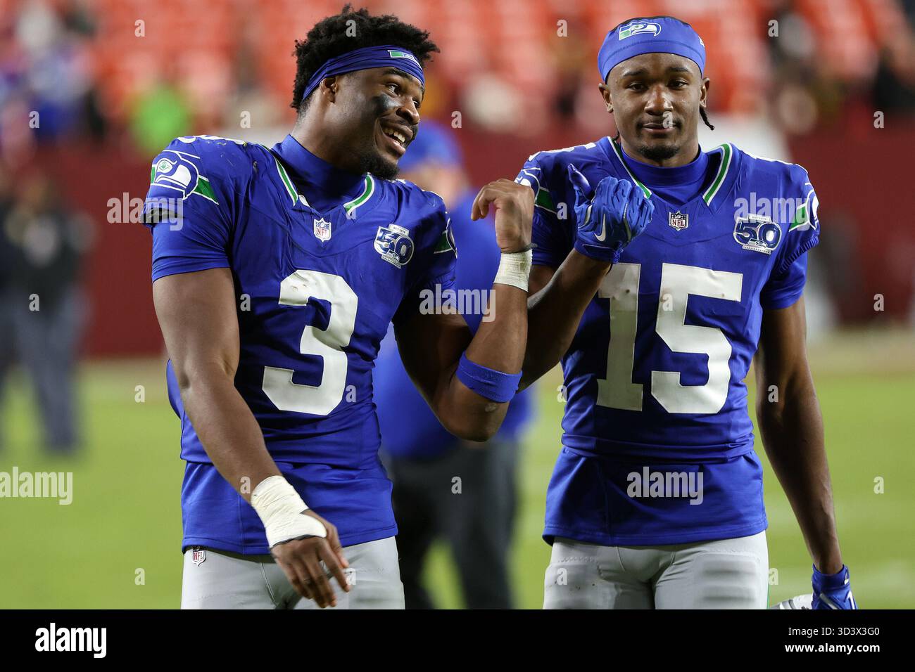 Seattle Seahawks safety Nick Emmanwori (3) and Seattle Seahawks wide ...