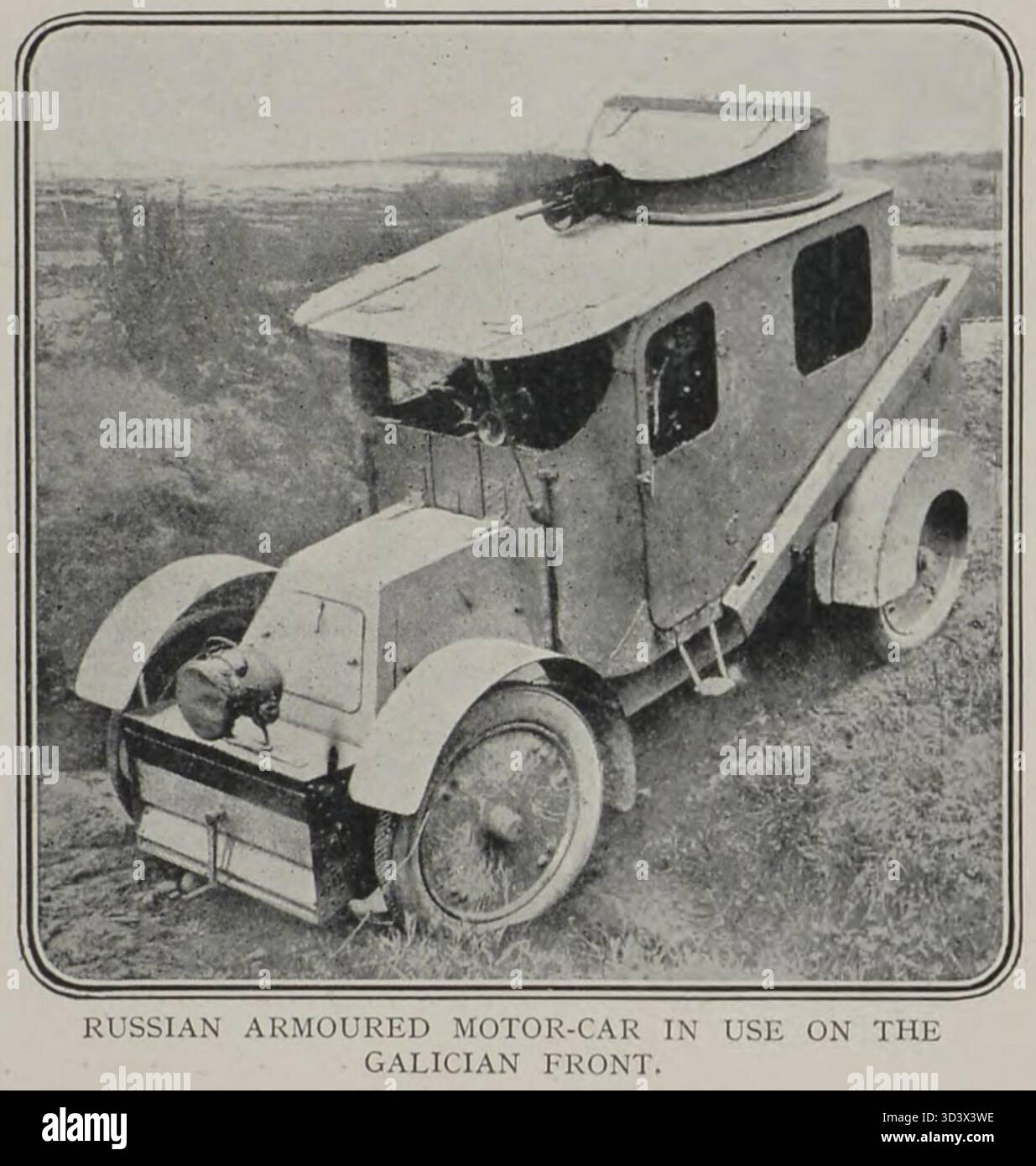 A Russian armored motor car used on the Galician Front around 1915 ...