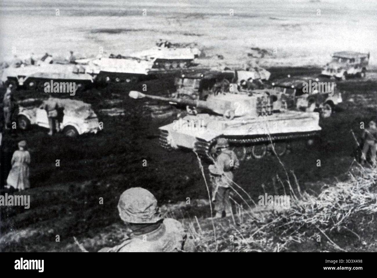 This photo from April 1944 shows a mechanized unit of the II Panzer ...