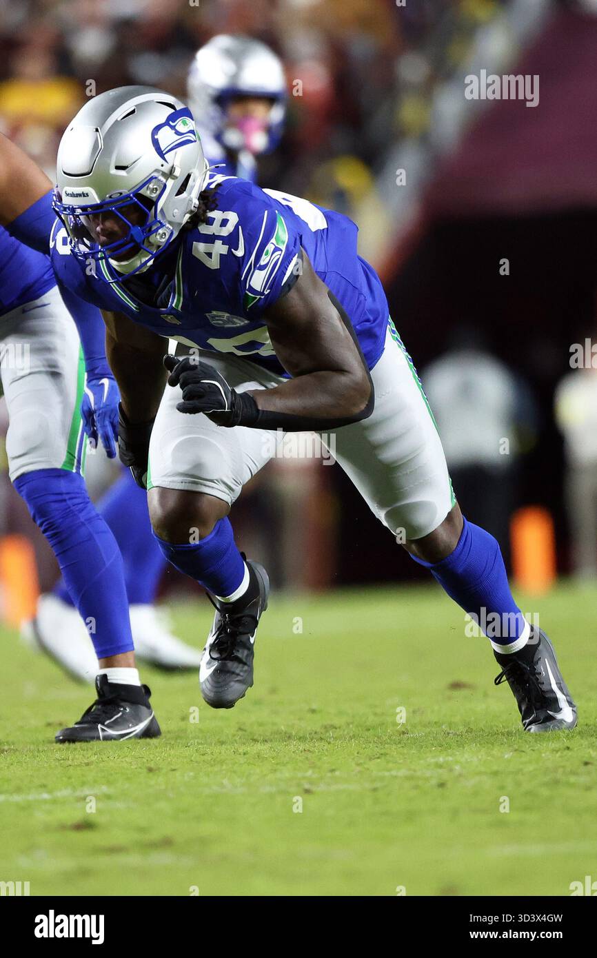 Seattle Seahawks linebacker Tyrice Knight (48) rushes during an NFL ...