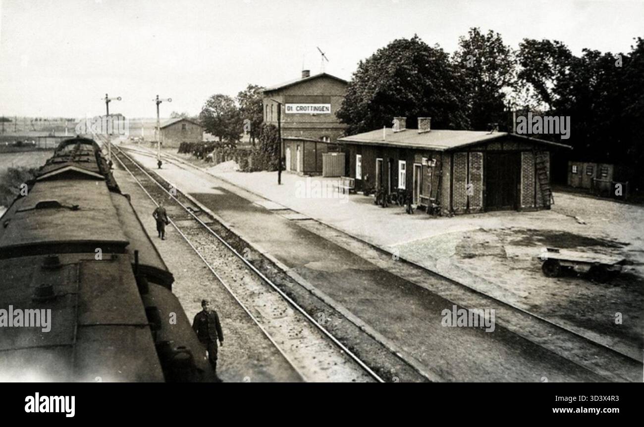 Kretingale train station, captured in 1944, reflects the role of ...