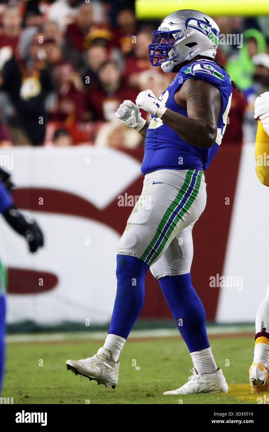 Seattle Seahawks defensive end Leonard Williams (99) celebrates during ...