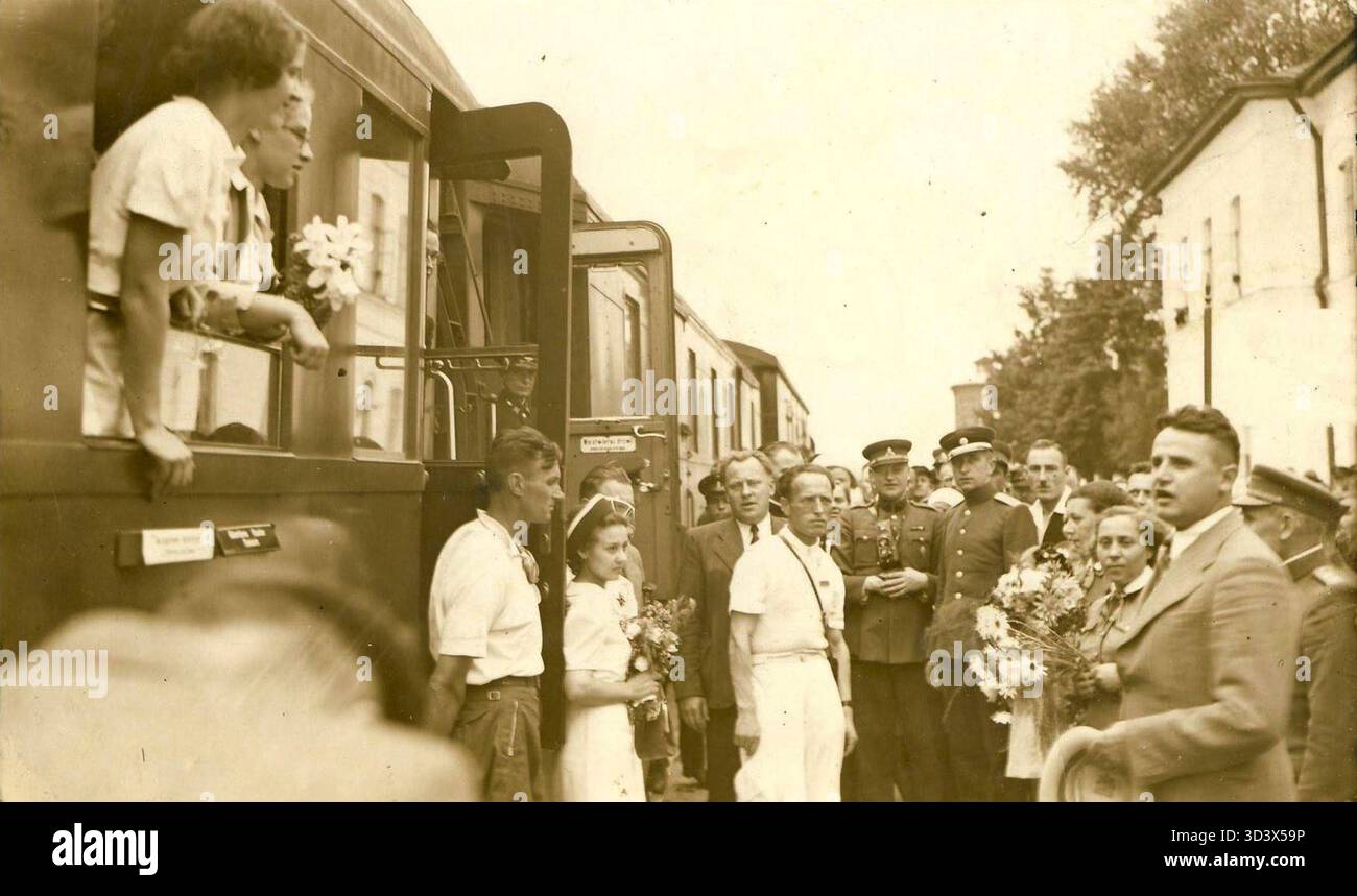 This image from 1938 features Kaiadorys train station in Lithuania ...