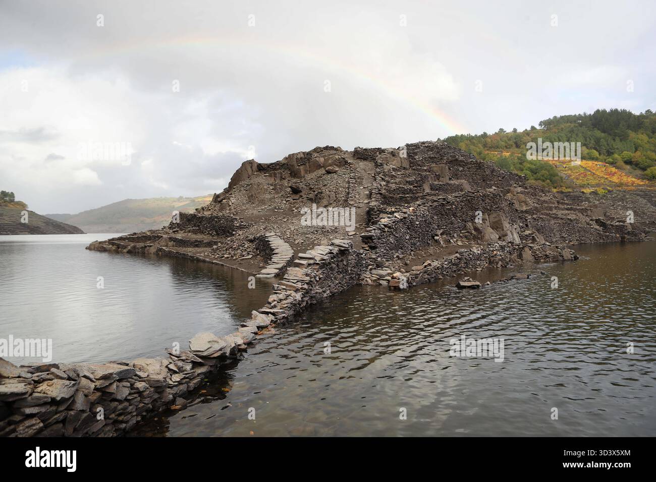 Low water level in the Belesar reservoir, November 7, 2025, in Belesar ...