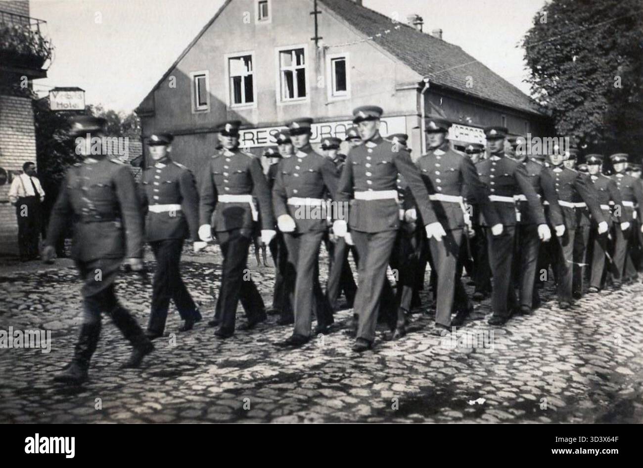 This 1937 photograph captures Lithuanian Military School cadets ...
