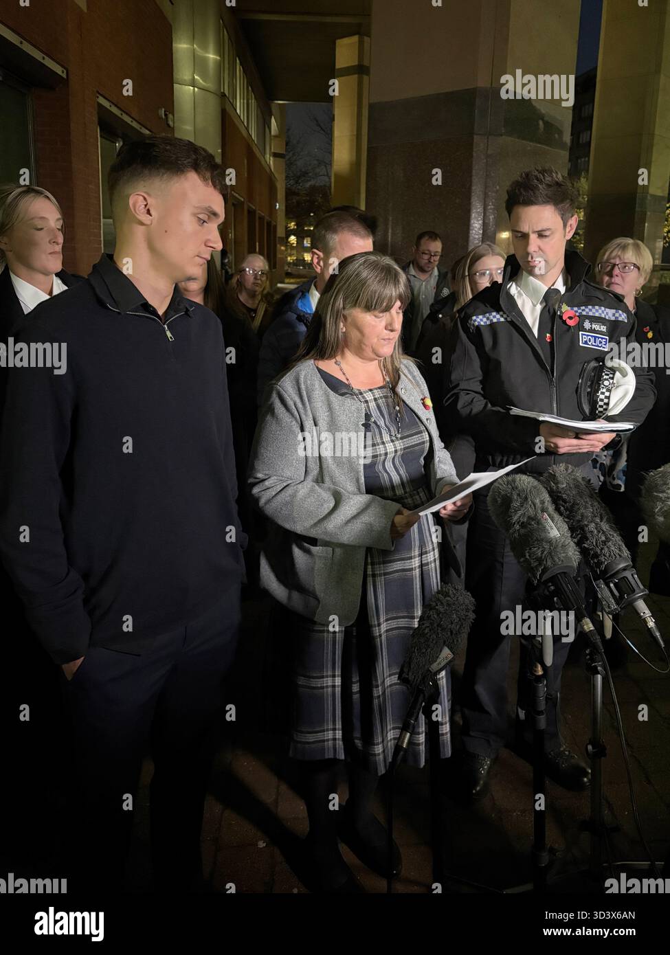 (left to right, front row) Gabe Wiggett, Josh Atkins's aunt, Claire ...