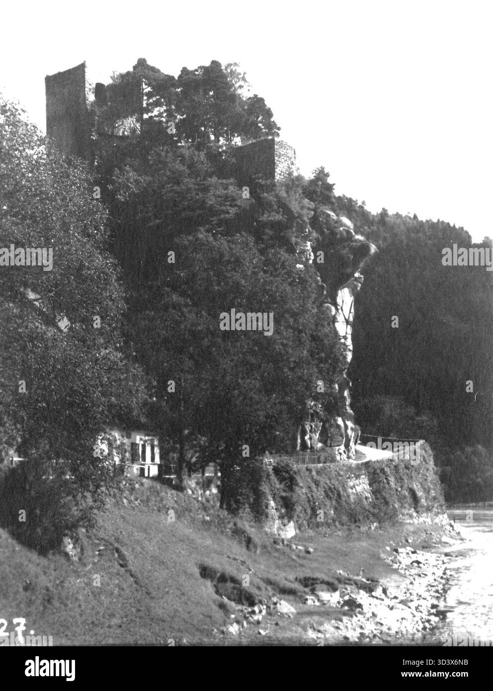 Postcard of Werfenstein Castle in Upper Austria, circa 1924, showcasing ...