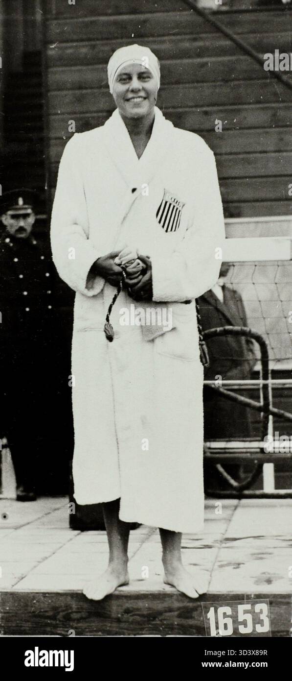 American swimmer Martha Norelius won two gold medals in women's ...