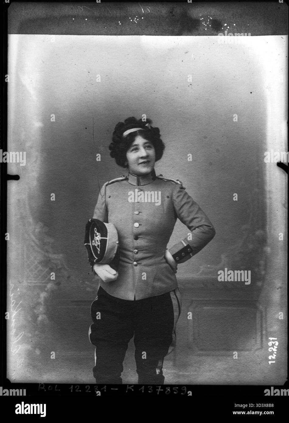 Mlle Aboukaïa, a renowned acrobat and stunt performer, is pictured in ...