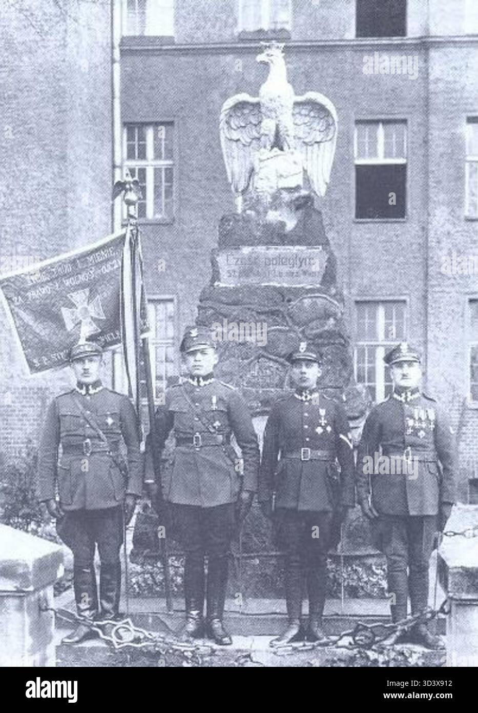 The 1927 monument in Poznan honors the fallen soldiers of the 57th ...