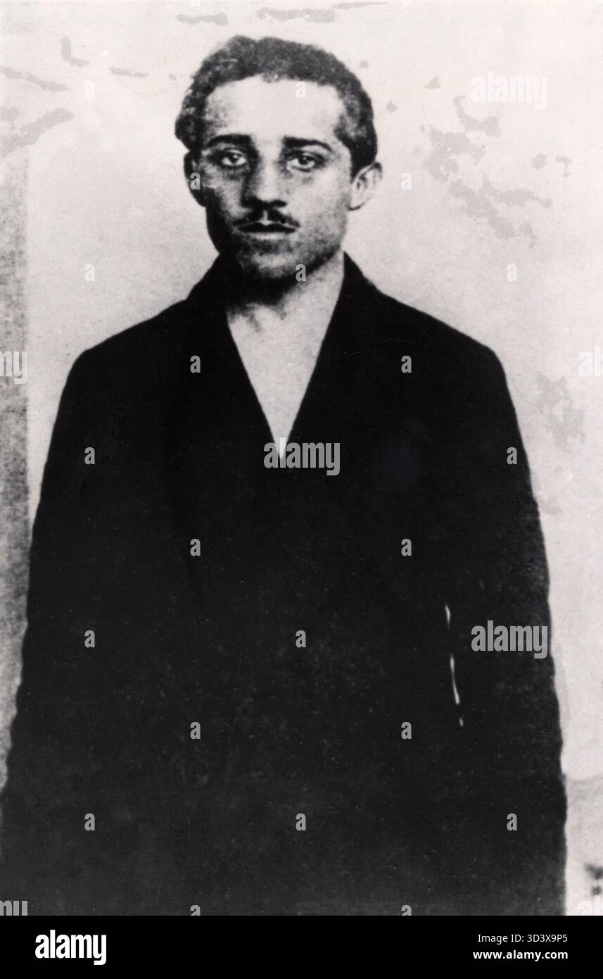 Gavrilo Princip, the assassin of Archduke Franz Ferdinand, is shown in ...