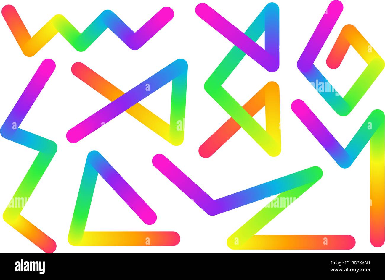 Abstract neon line shape loop Cut Out Stock Images & Pictures - Alamy