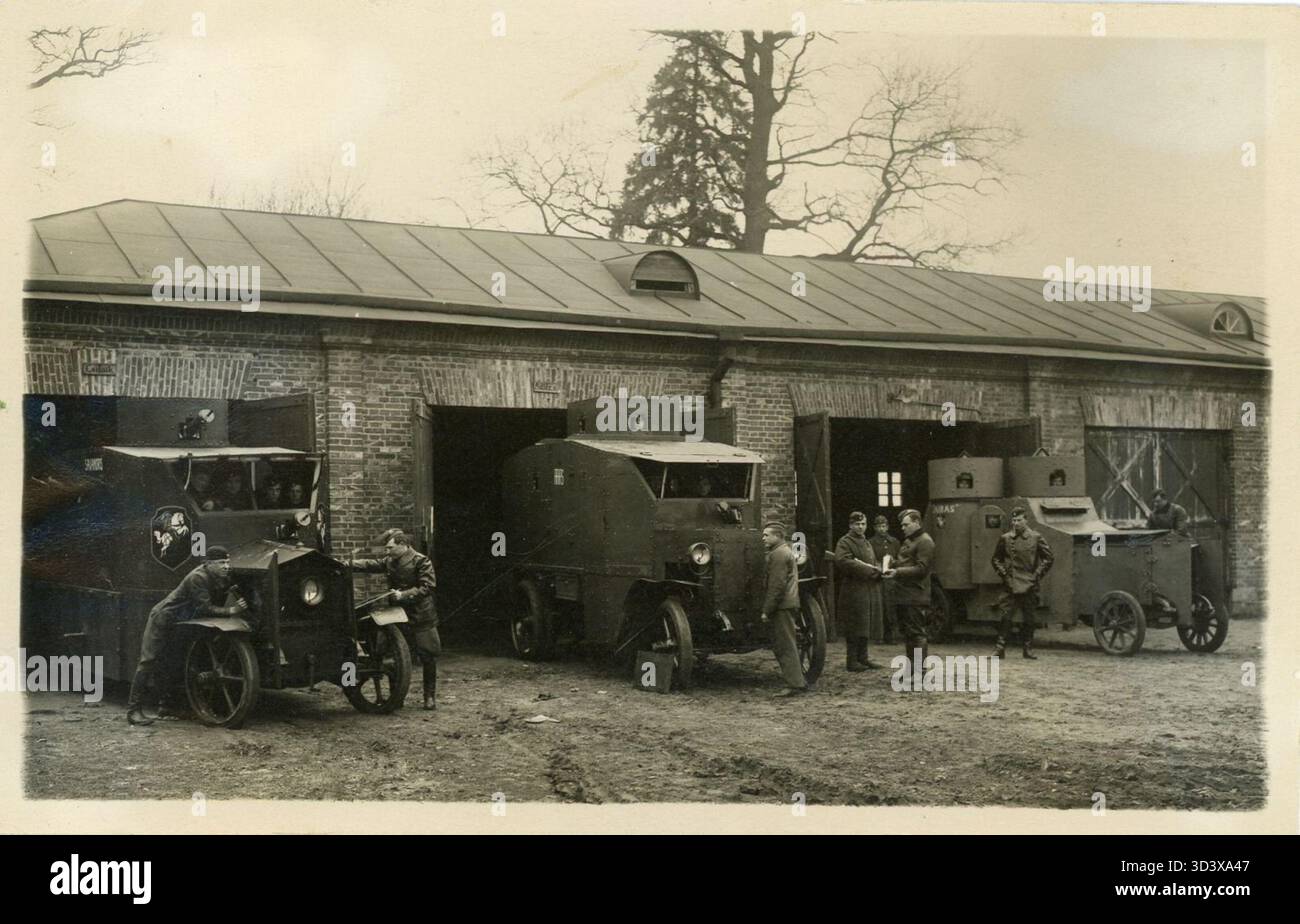 In 1922, armoured cars of the Lithuanian army are seen during an ...