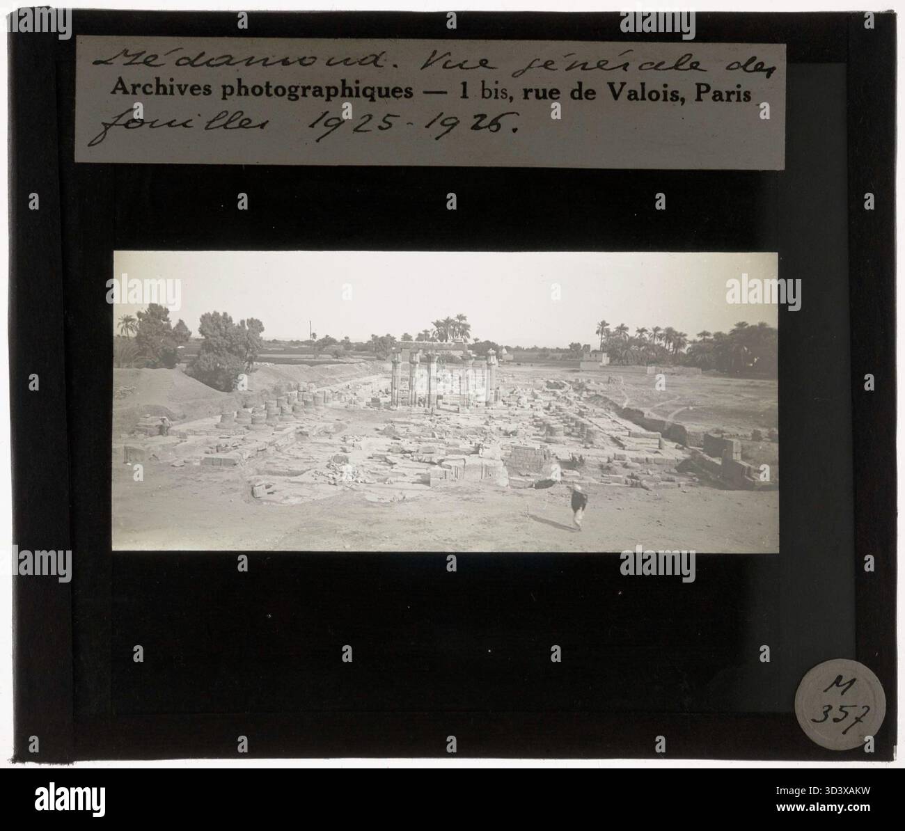 This glass diapositive, captured in 1925-1926, provides an overview of ...