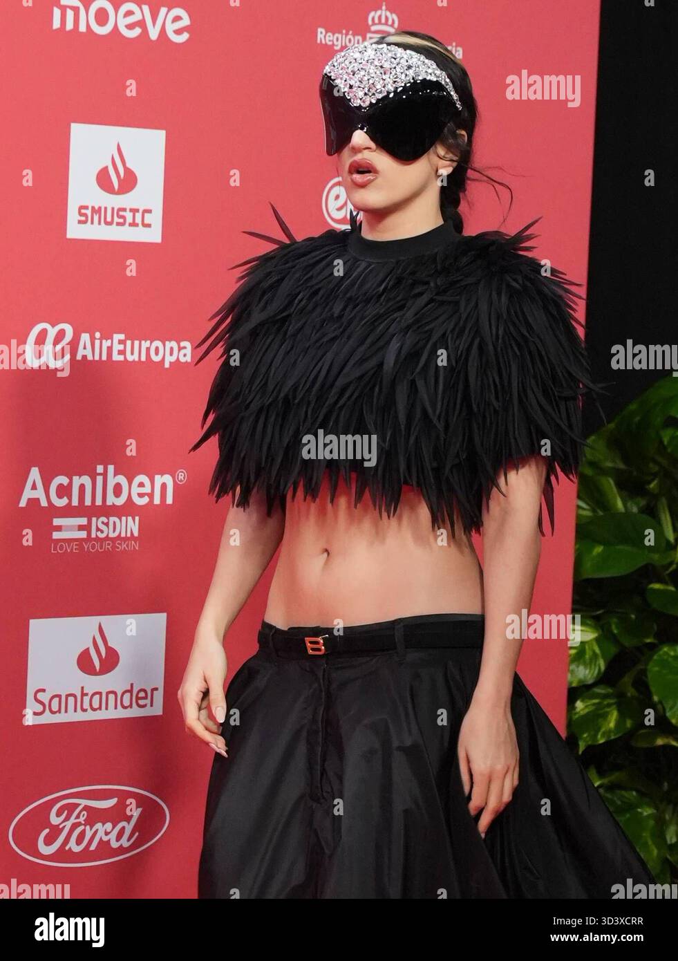 Singer Rosalía at photocall for Los 40 Music awards 2025 in Valencia on ...
