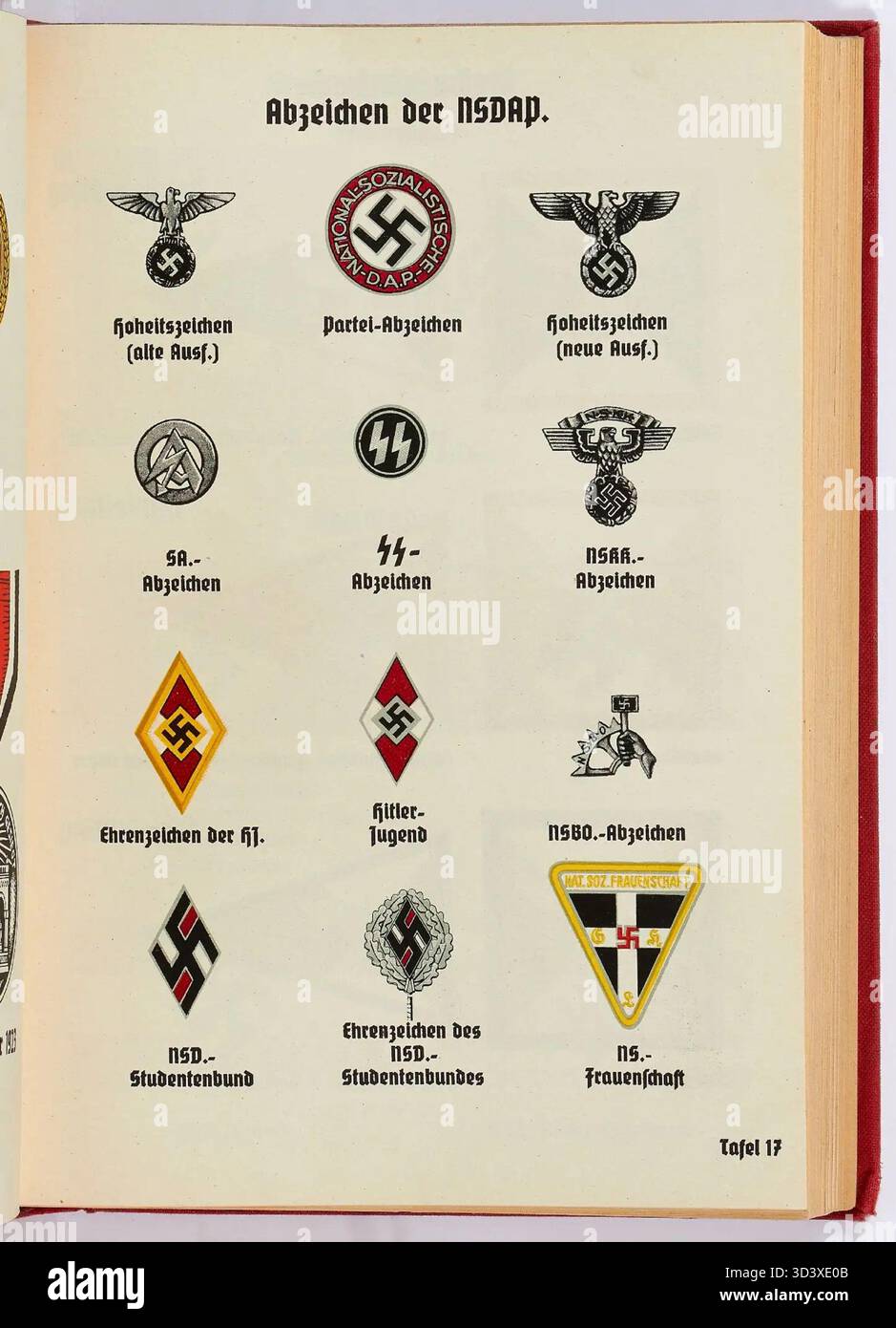 The 1938 edition of the NSDAP (Nazi Party) official handbook includes ...