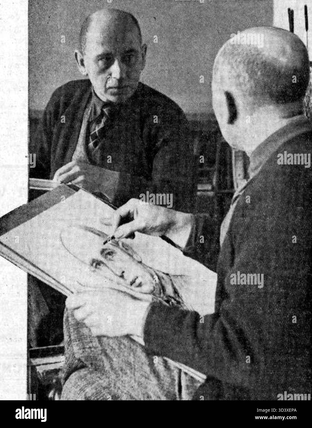 Dutch painter Jan Altink is captured in 1935. The photograph showcases ...