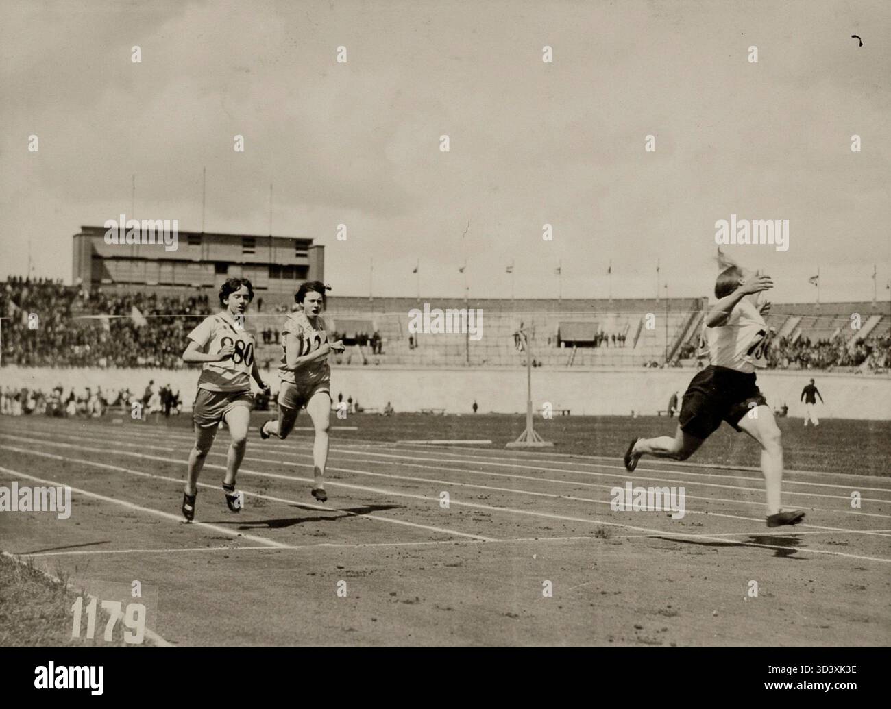 German Helene Juncker wins the fourth heat of the women's 100m at the ...
