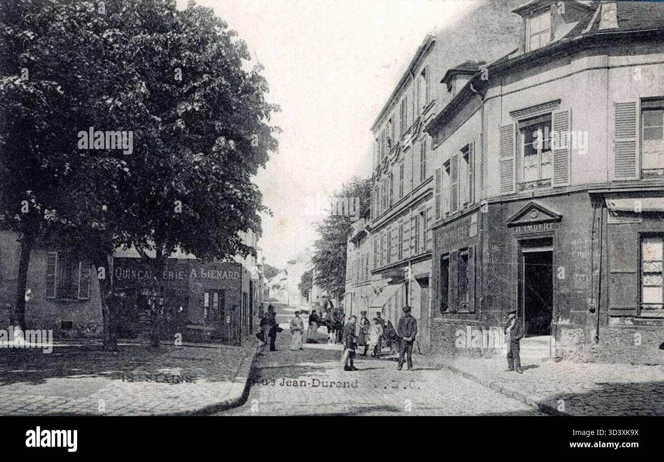 Rue Jean-Durand in Stains, a town near Paris, is depicted here. The ...