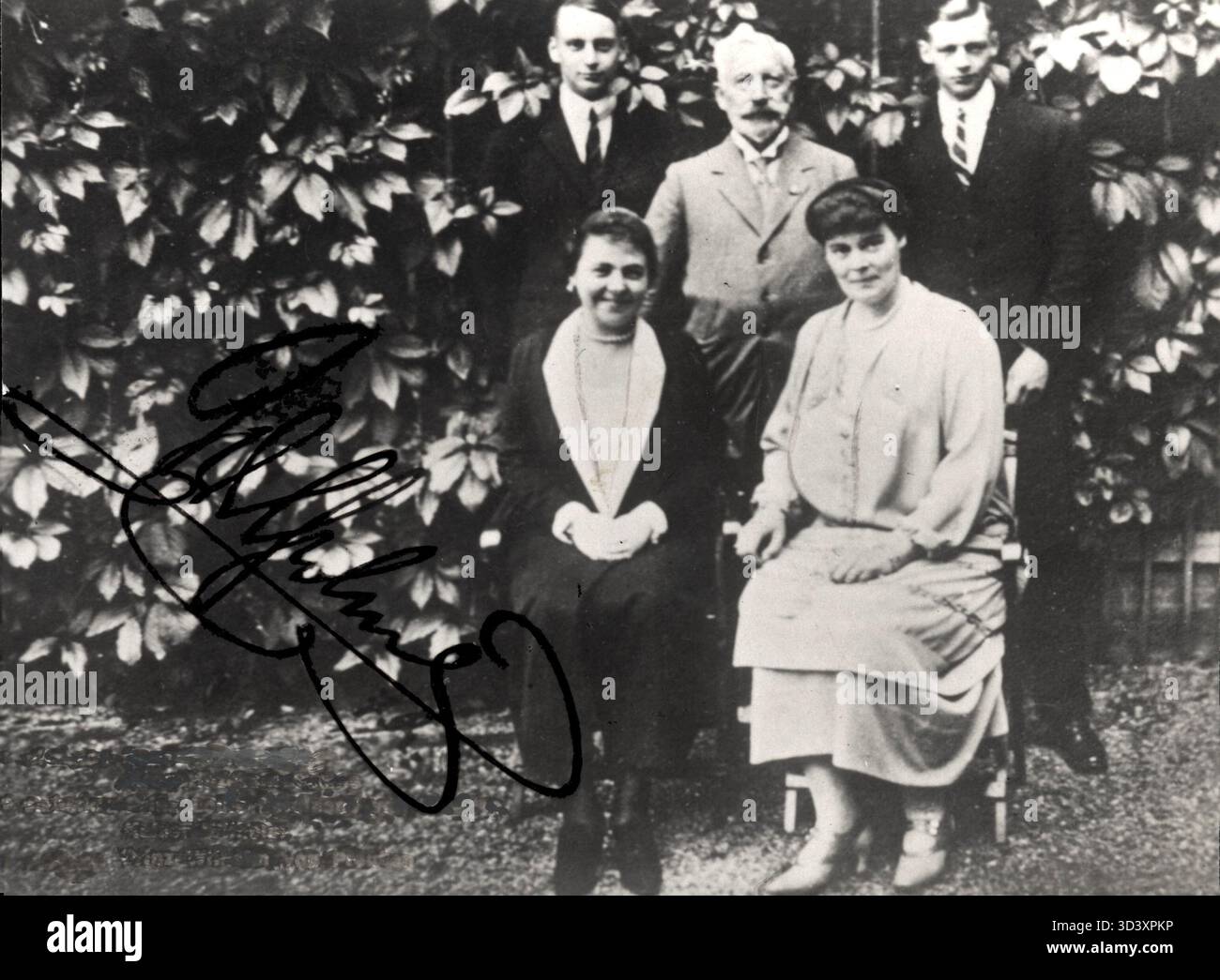 Ex-emperor Wilhelm II is pictured with two of his seven children ...