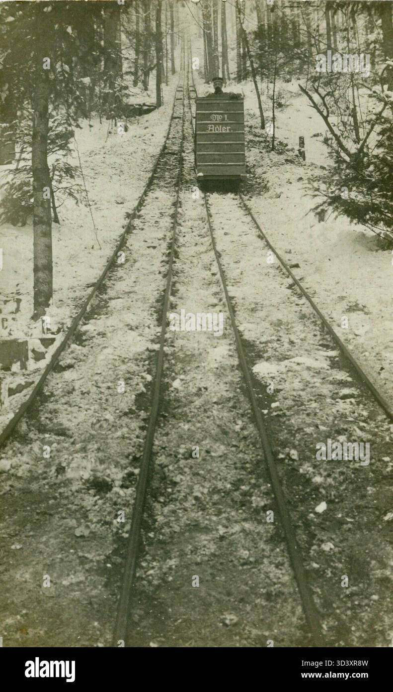 A photograph of the N°1 Adler, a railway cable system used for ...