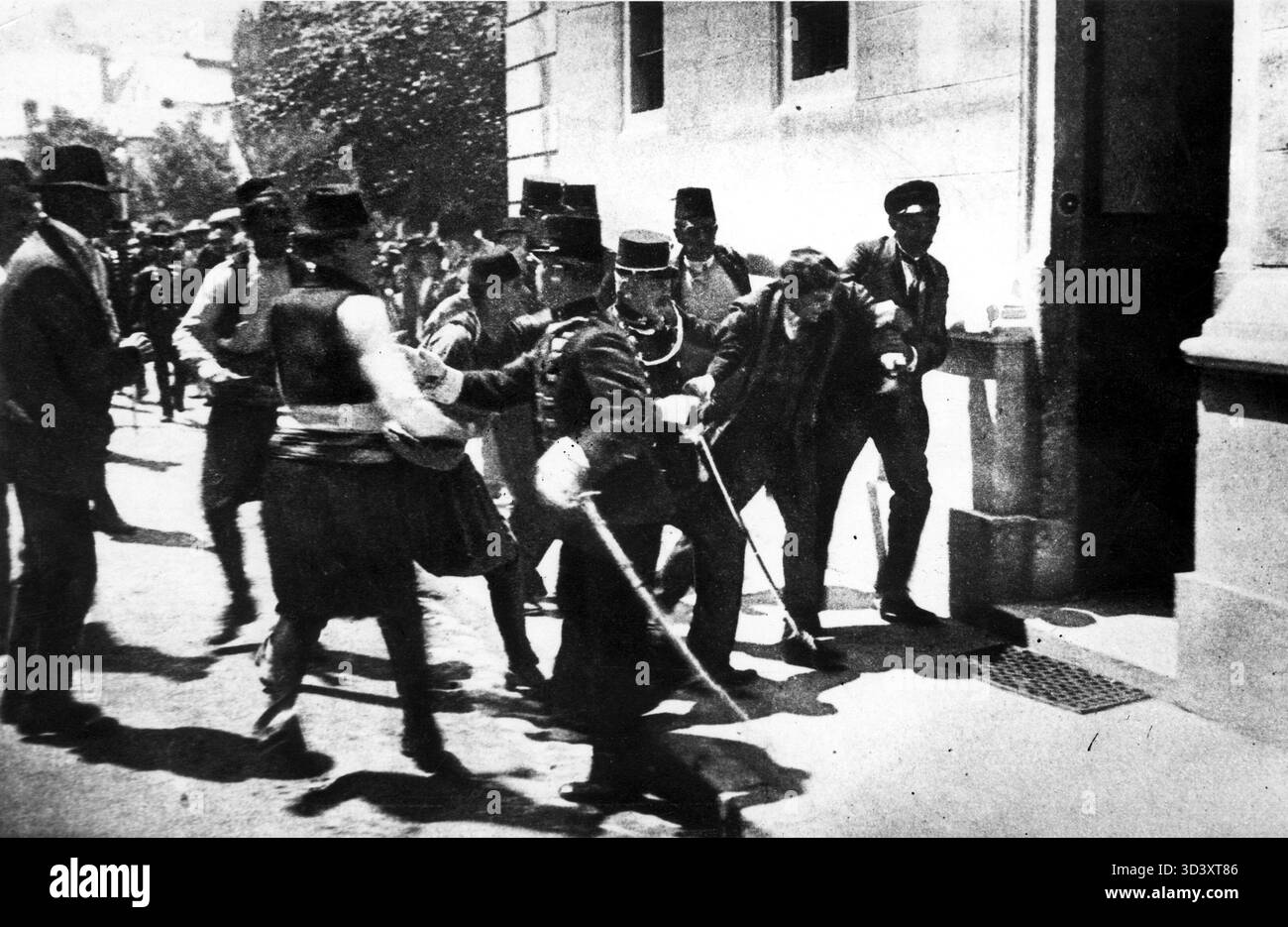 This image captures Gavrilo Princip, the Serbian student and assassin ...
