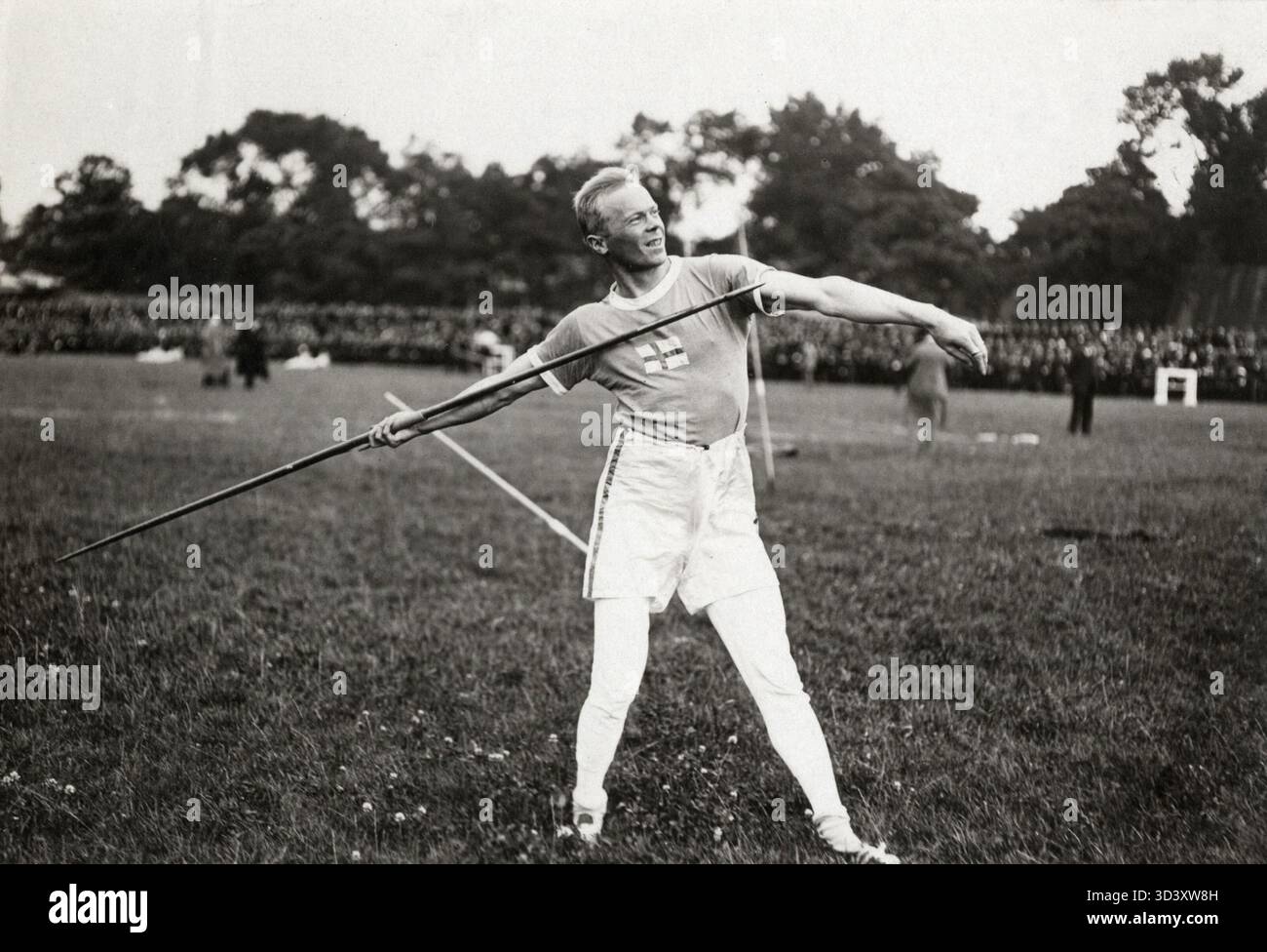 In the 1920 Antwerp Olympics, the athletics event of javelin throwing ...