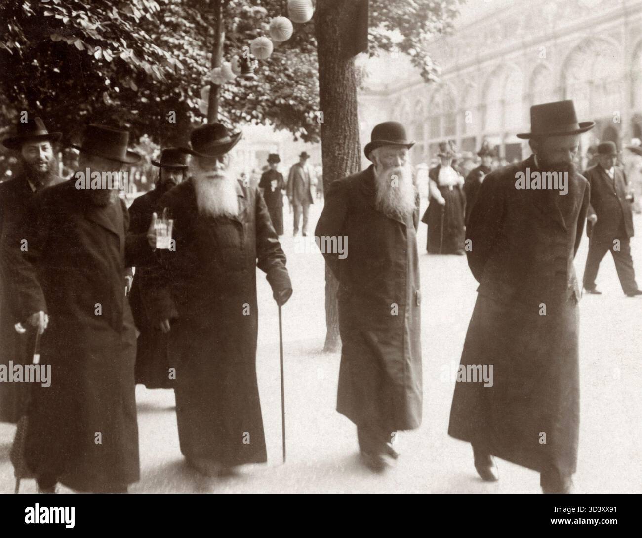 A photo from 1912 shows both young and old Jewish religious leaders ...