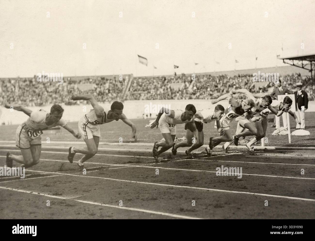 This photograph from the 1928 Amsterdam Olympic Games shows the start ...