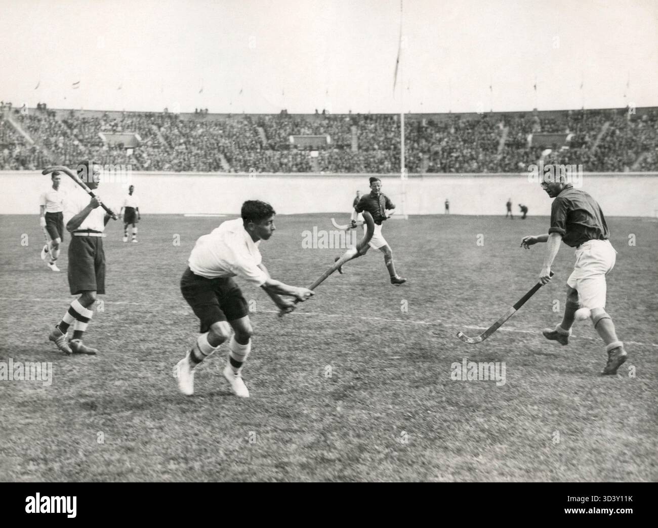 A scene from the 1928 Olympic hockey final in Amsterdam, where the ...