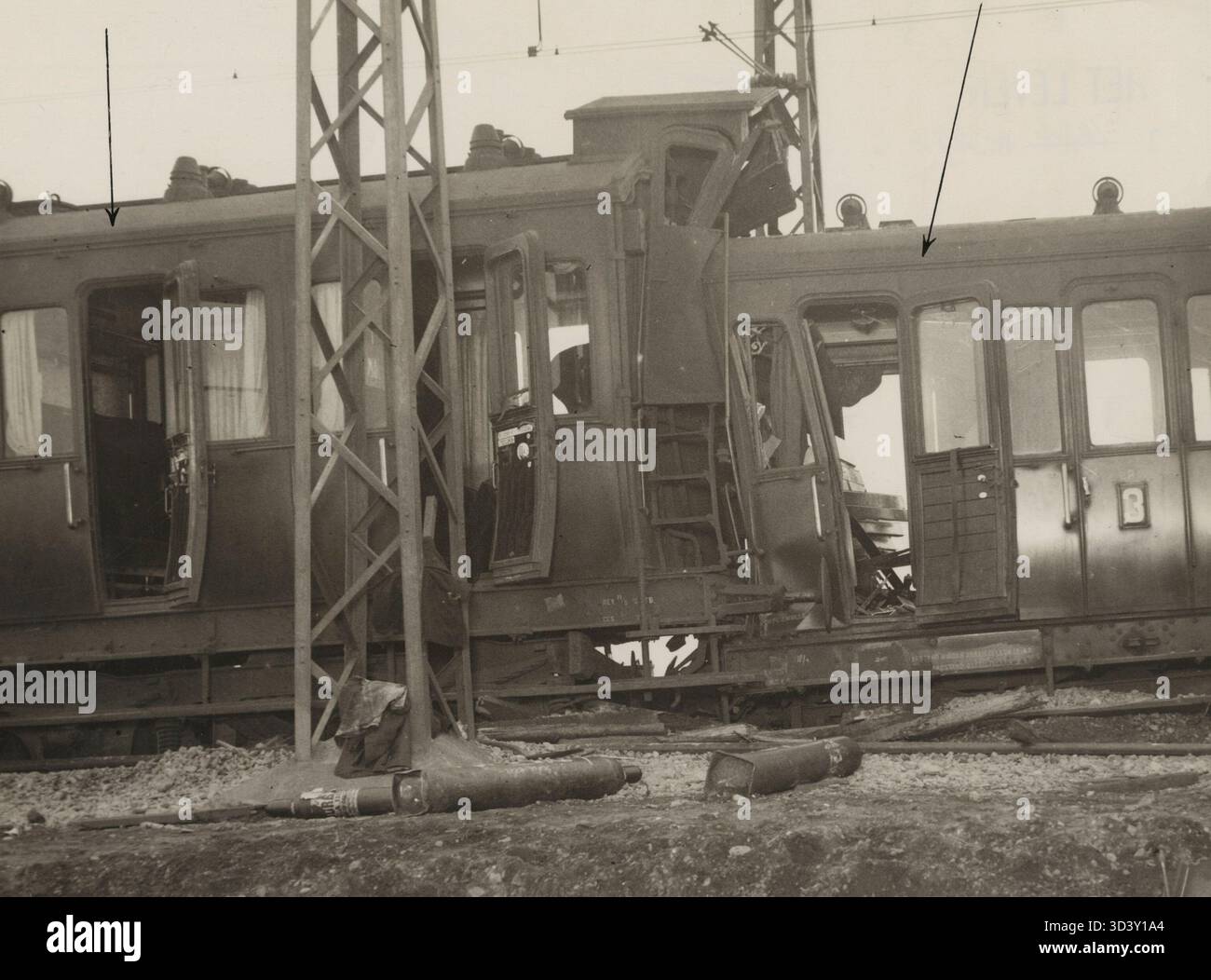 This 1926 image captures the aftermath of the train accident at ...