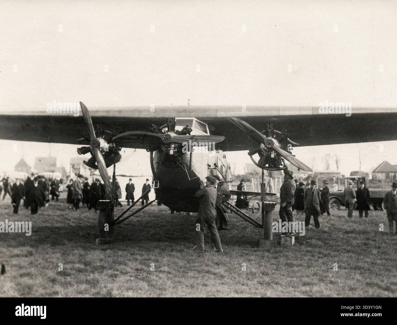 A three-engine Fokker aircraft is pictured in 1926, with an unknown ...