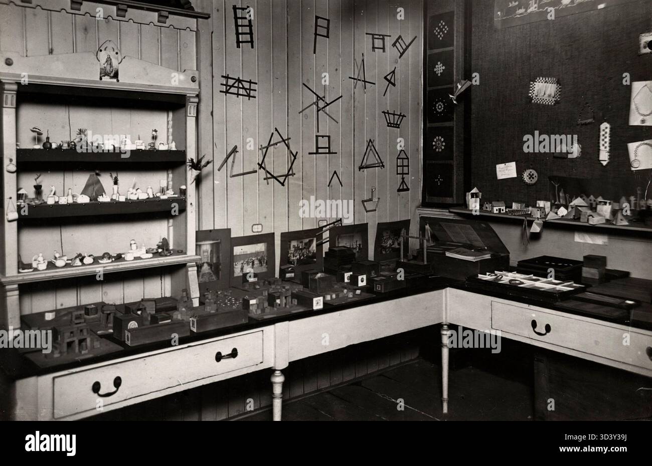 Interior of the Dutch School Museum in The Hague, 1922, displaying ...