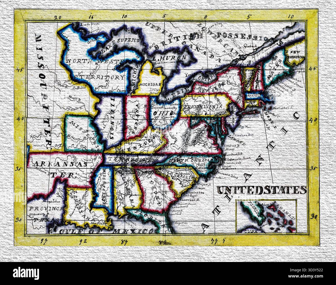 Political map america country hi-res stock photography and images - Alamy