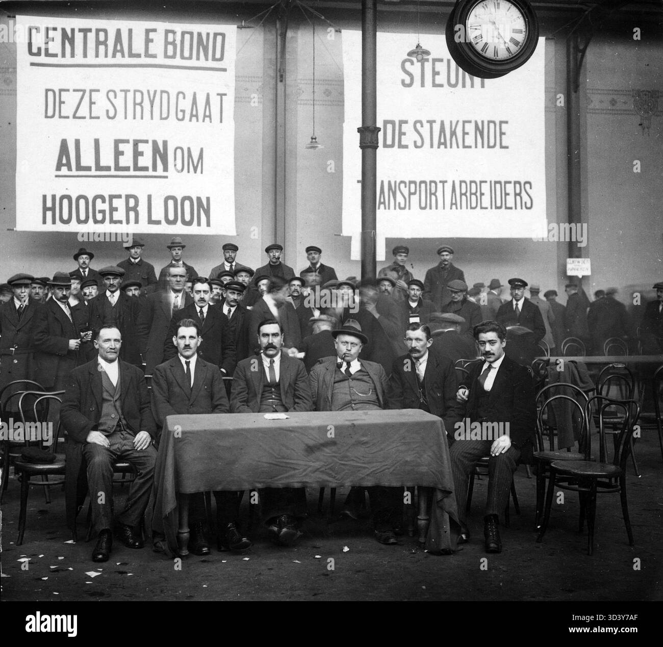 Strike in collective bargaining Black and White Stock Photos & Images ...