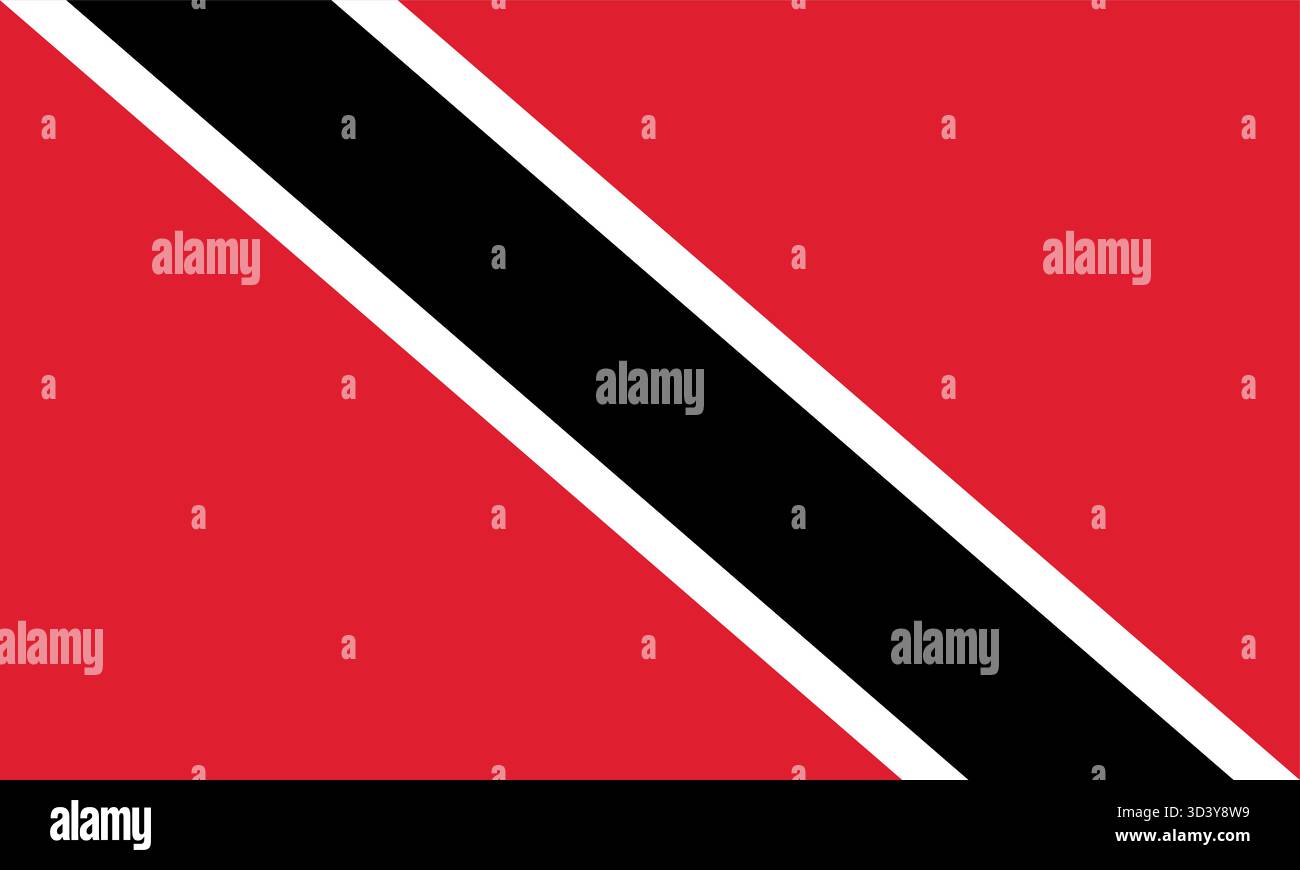 Flag of Trinidad and Tobago – National Red, Black and White Banner ...