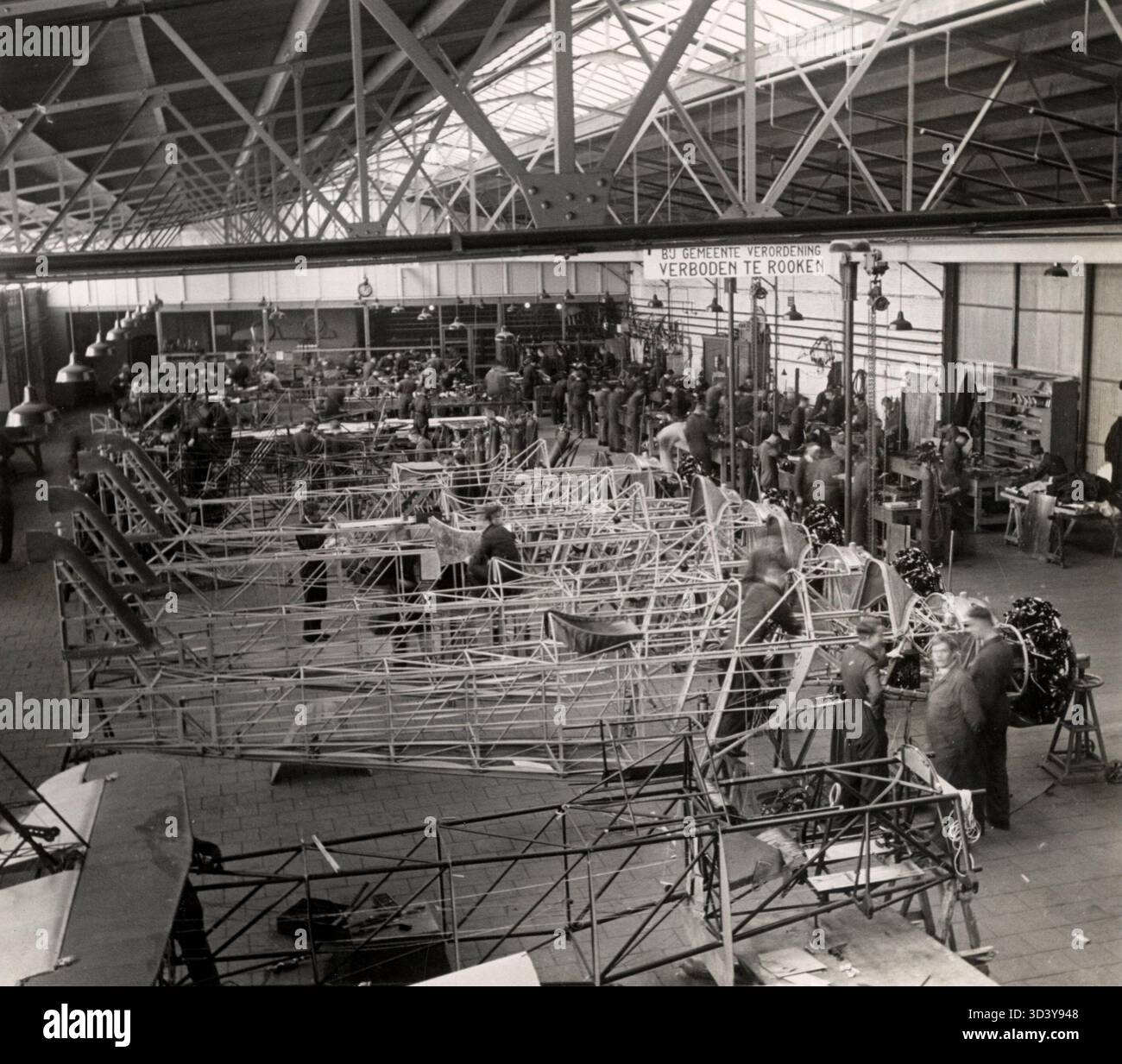 Rotterdam, Netherlands, 1939: Fuselage of an aircraft made of steel ...