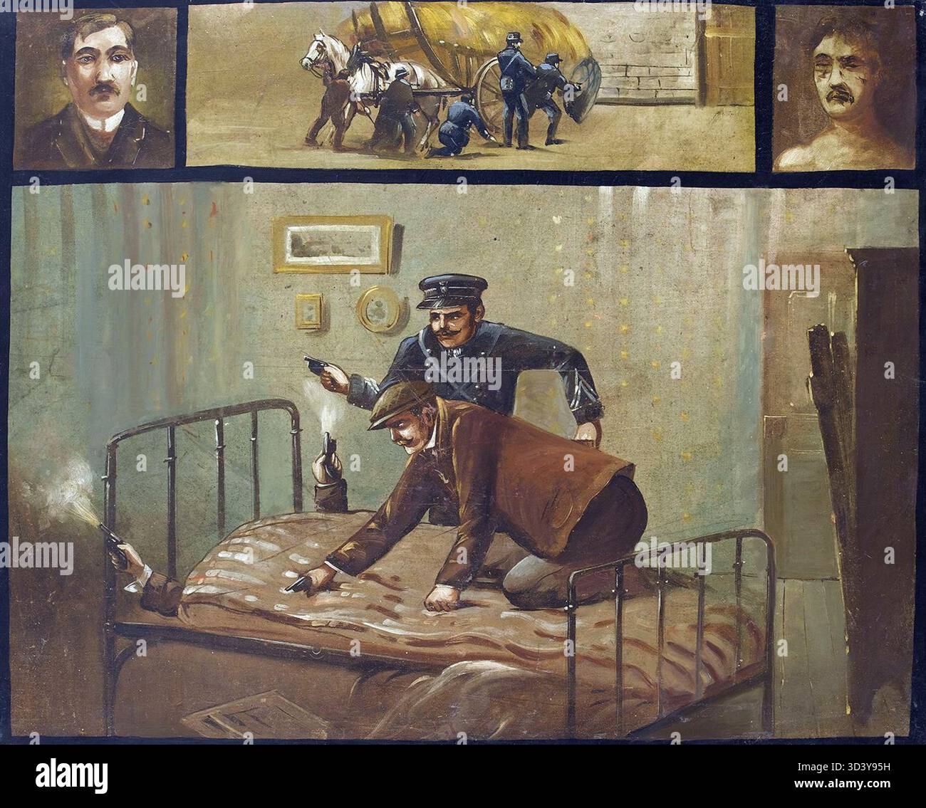 An image illustrating the end of the criminal career of Jules Bonnot ...