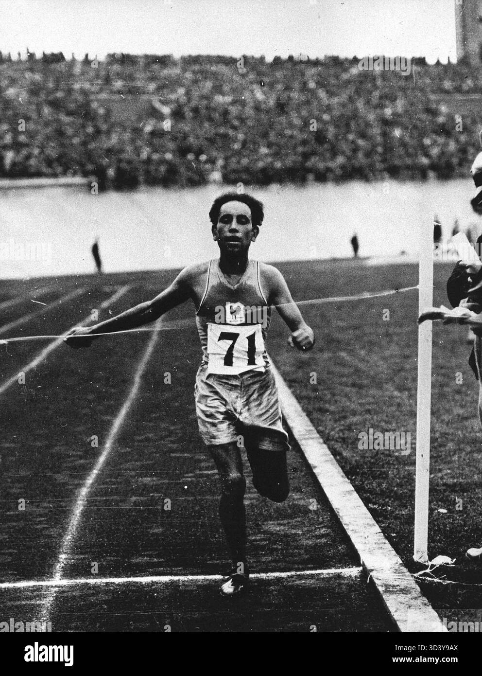 The first-place winner of the marathon at the 1928 Amsterdam Olympics ...