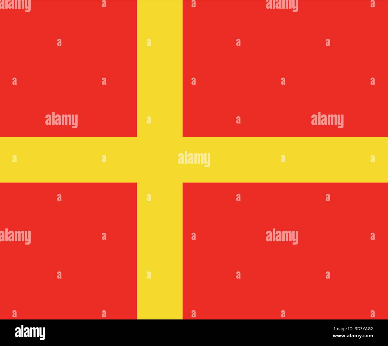 Flag of Scania, Southern Sweden – Red and Yellow Nordic Cross ...