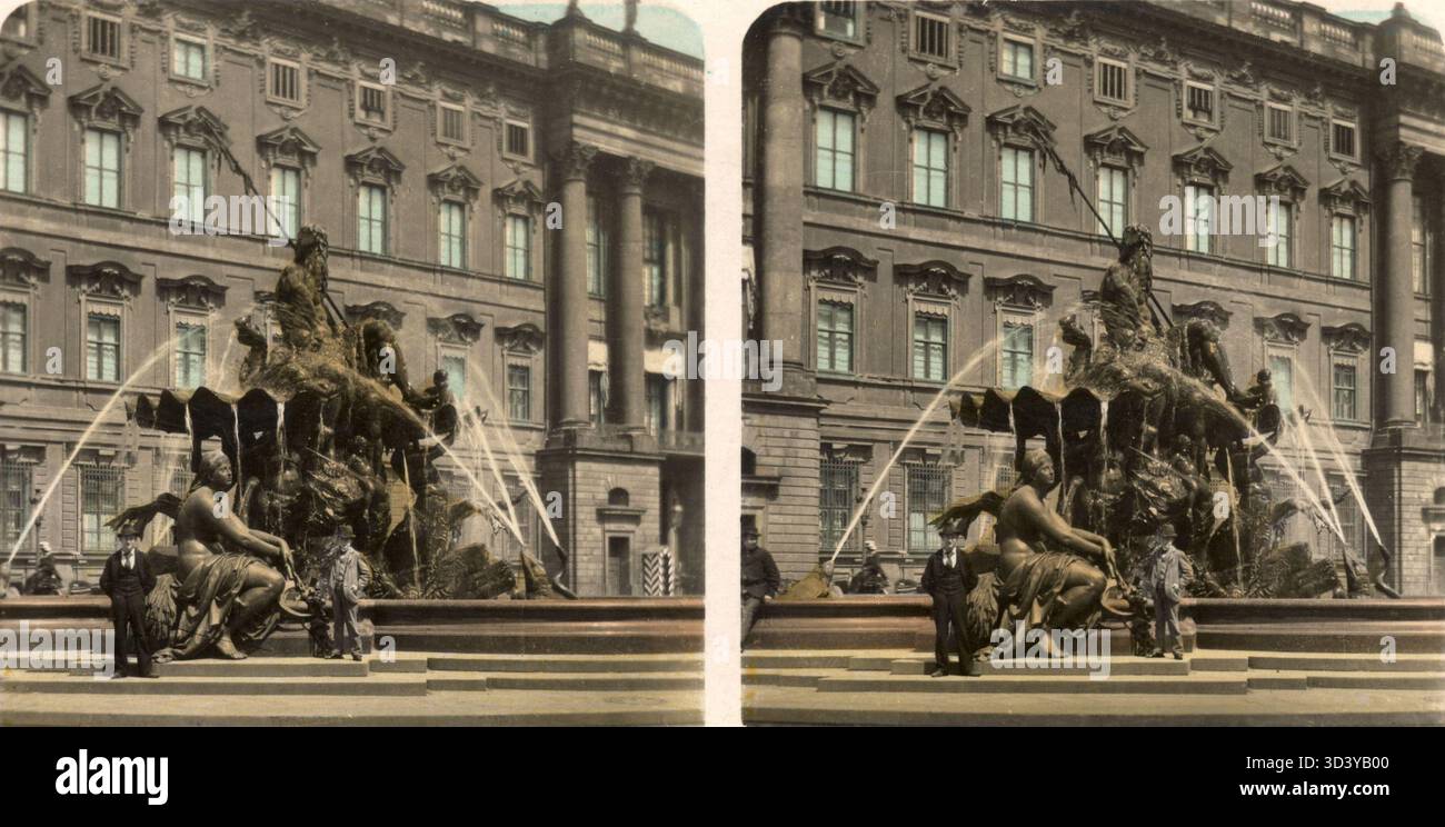 This hand-colored stereophoto from around 1900-1915 shows the Neptune ...