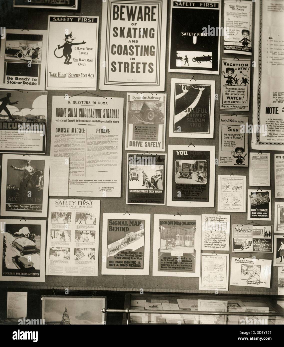 Dutch safety posters issued by the Amsterdam Traffic Commission were ...