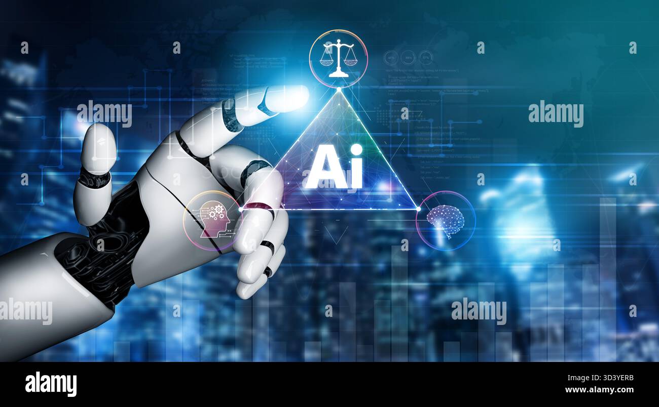 AI brain processes big data with generative AI, LLMs, and machine ...