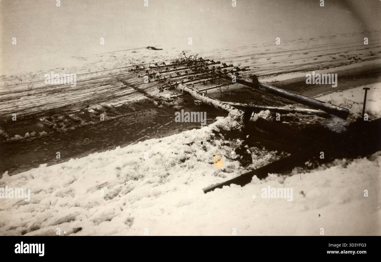 In January 1918, a severe snowstorm near Weesp, Netherlands, caused ...